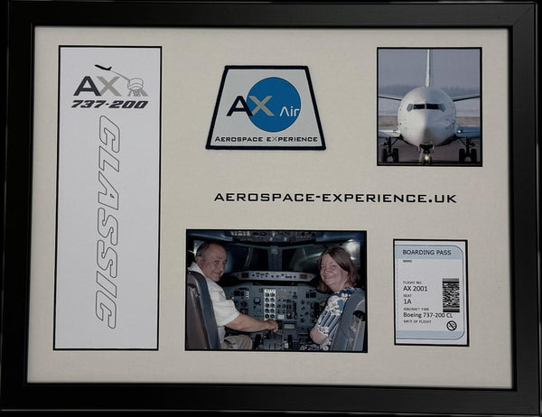 Large Framed Cockpit Photo with Crest – Aerospace Experience
